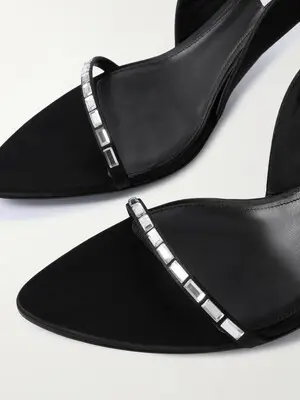 Victoria Beckham Eliza Crystal-embellished Satin Sandals