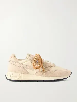 AUTRY Reelwind Leather-Trimmed Sneakers Neutrals