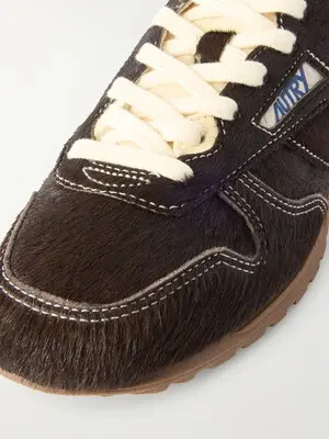 AUTRY Windspin Calf Hair Sneakers - Brown