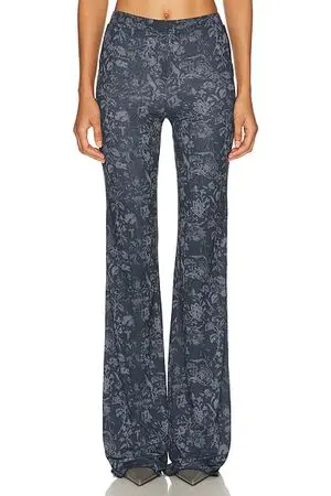 JADE CROPPER Flared Mesh Trousers