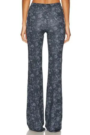 JADE CROPPER Flared Mesh Trousers