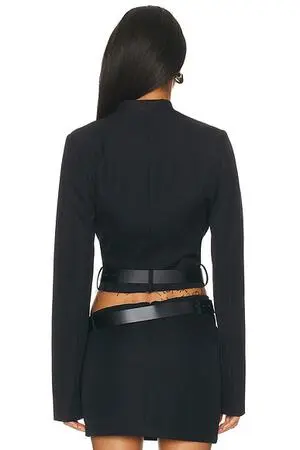 JADE CROPPER Cropped Blazer With Detachable Belt