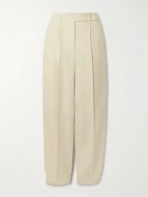 Women's Relaxed Wide-Leg Pleated Pants