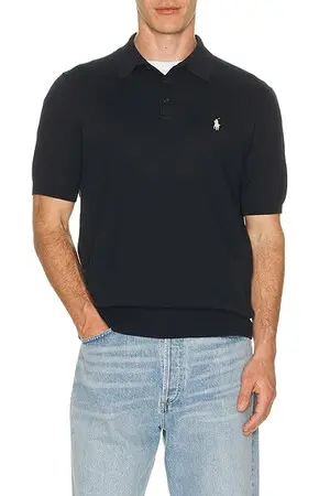 Polo Ralph Lauren Short Sleeve Cotton Placket Pullover Sweater