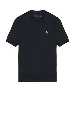 Polo Ralph Lauren Short Sleeve Cotton Placket Pullover Sweater