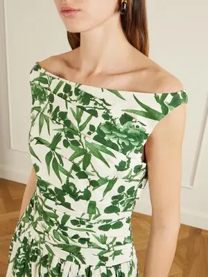 Cara Cara Zora Pleated Floral-print Cotton-poplin Maxi Dress
