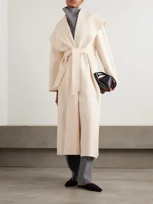 Tove Ondine Belted Wool-blend Coat - Neutrals