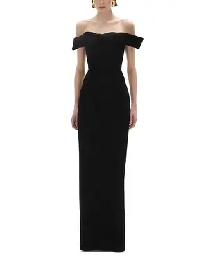 Rachel Gilbert Rydell Off-the-shoulder Gown