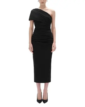 Rachel Gilbert Clay One Shoulder Dress