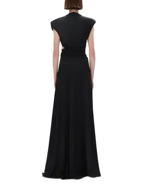 Rachel Gilbert Rico Side Cutout Gown - Black