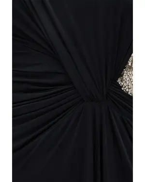 Rachel Gilbert Rico Side Cutout Gown - Black