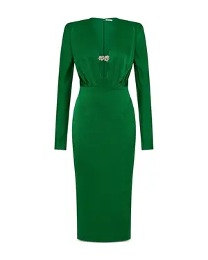 Rachel Gilbert Plunge Neck Dress