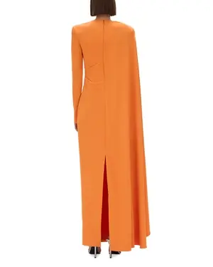 Rachel Gilbert Dion Cape Gown - Orange