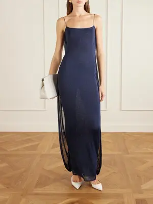 Jacquemus The Plumetis Knitted Maxi Dress