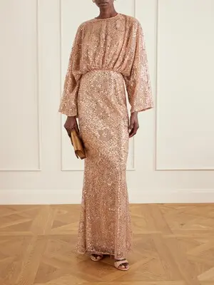 Elie Saab Embellished Silk-blend Tulle Gown