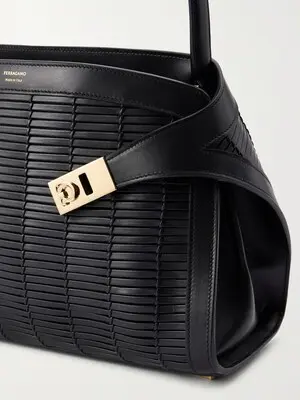 FERRAGAMO Hug Small Embellished Leather Tote
