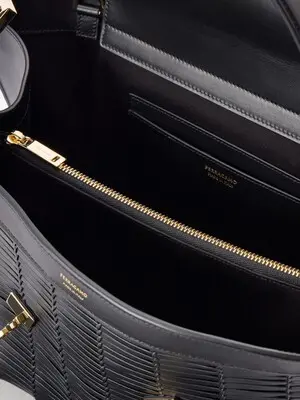 FERRAGAMO Hug Small Embellished Leather Tote