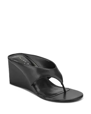 MARC FISHER LTD. Udena Wedge Sandals - Black