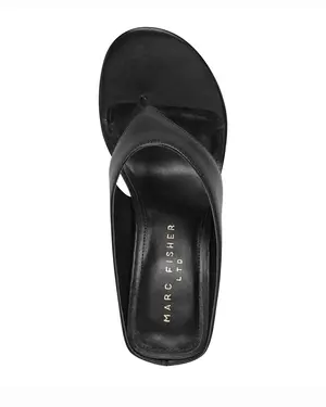 MARC FISHER LTD. Udena Wedge Sandals - Black