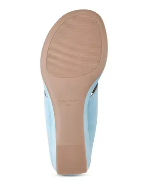 MARC FISHER LTD. Udena Wedge Sandals - Light Blue