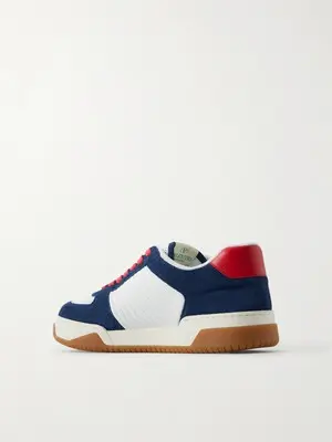 Valentino Garavani Sparry Leather And Suede Sneakers