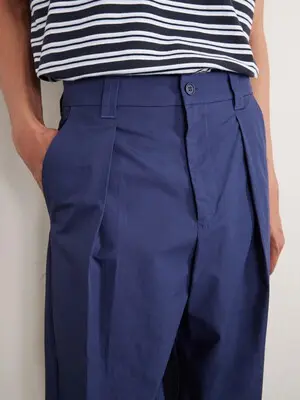 A.p.c. Renato Straight-leg Cotton-twill Trousers - Blue