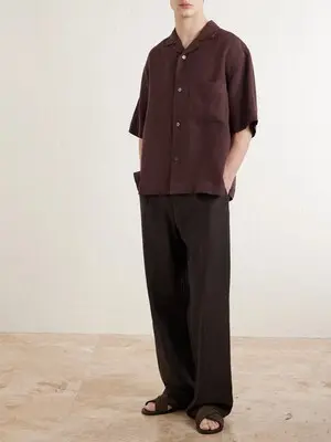 MARGARET HOWELL Camp-collar Linen Shirt