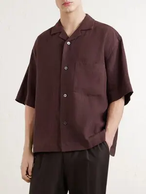 MARGARET HOWELL Camp-collar Linen Shirt
