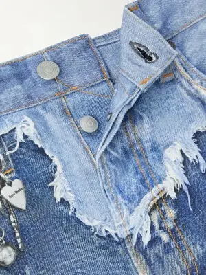 Acne Studios 1981 Wide-leg Trompe L'oeil Printed Organic Jeans - Blue
