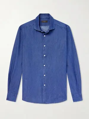 SLOWEAR Slim-fit Cotton-chambray Shirt