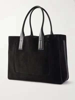 TOM FORD Perforated Suede Tote Bag
