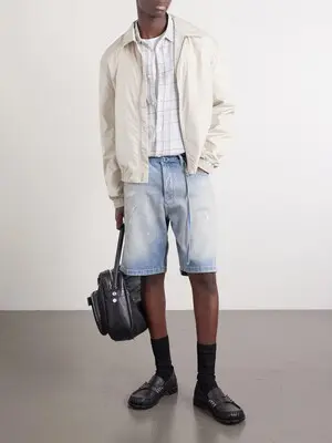 Acne Studios Okot Logo-print Nylon-taffeta Jacket - Neutrals