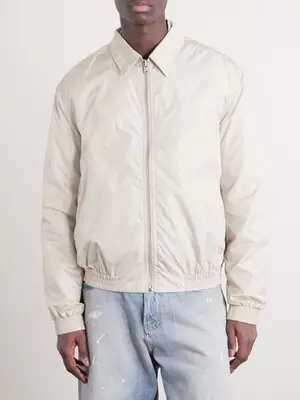 Acne Studios Okot Logo-print Nylon-taffeta Jacket - Neutrals