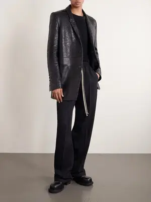 Rick Owens Concordian Textured-leather Jacket