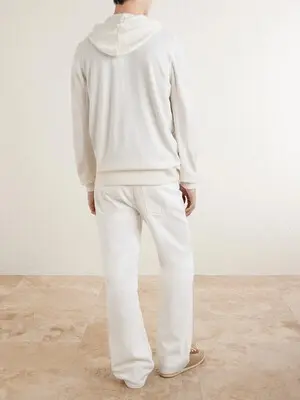 Brunello Cucinelli Cashmere Zip-up Hoodie - White