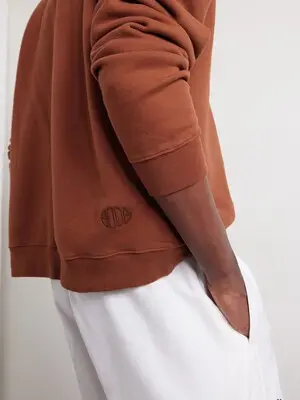 BODE Crew Polo Cotton-jersey Sweatshirt