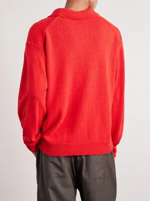 A.PRESSE Washed Silk Polo Shirt