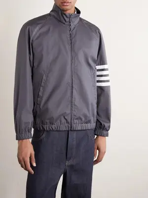 Thom Browne Striped Ripstop Track Jacket - Gray