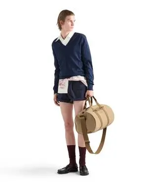 Prada Canvas Duffel Bag - Neutral