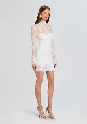 Retrofete Xylina Lace Mini Dress - Ivory