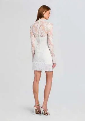 Retrofete Xylina Lace Mini Dress - Ivory