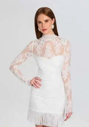 Retrofete Xylina Lace Mini Dress - Ivory