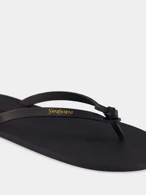 Saint Laurent Pool Leather Flip-flops