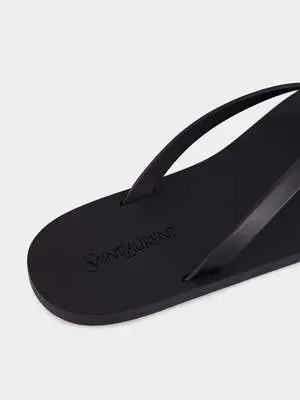 Saint Laurent Pool Leather Flip-flops