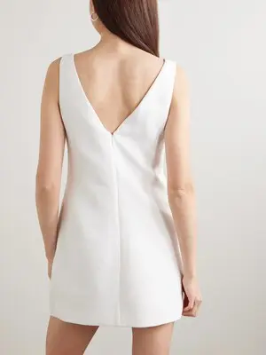 SELF-PORTRAIT Appliquéd Embellished Crepe Mini Dress