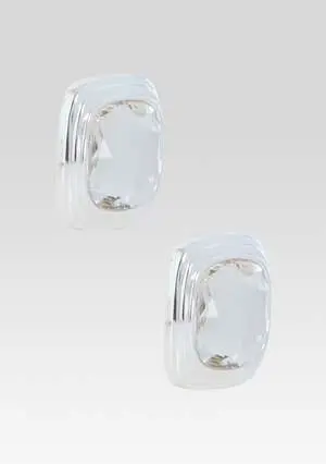 Retrofete Clive Earrings - Silver/crystal