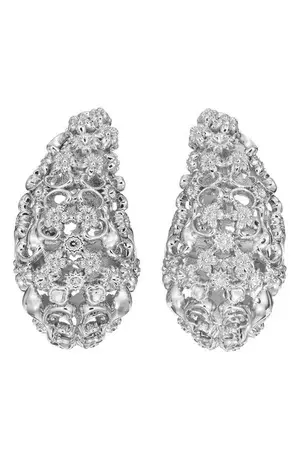 Tory Burch Filigree Wave Hoop Earrings