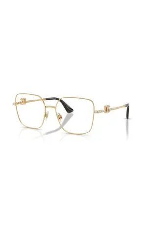 Dolce & Gabbana 56mm Square Optical Glasses - Gold