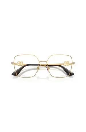 Dolce & Gabbana 56mm Square Optical Glasses - Gold