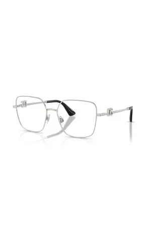 Dolce & Gabbana 56mm Square Optical Glasses - Silver